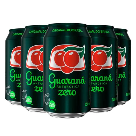 Guaraná Antarctica Zero Zero Sugar Brazilian Soft Drink Can 12oz