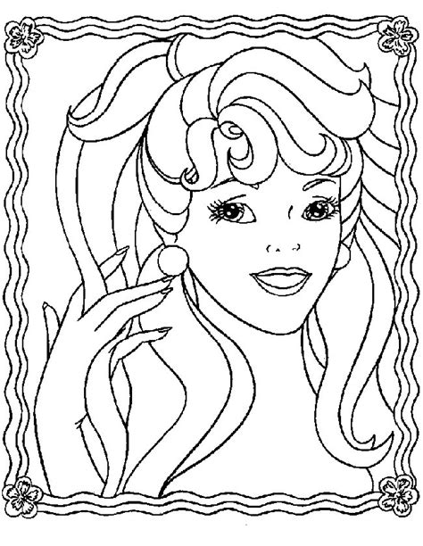 Kleuren Nu Barbie Portret Kleurplaten
