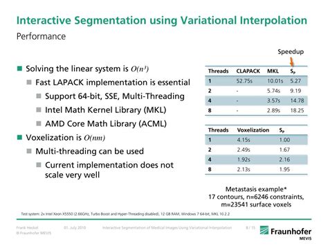 Ppt Fast And Smooth Interactive Segmentation Of Medical Images Using Variational Interpolation
