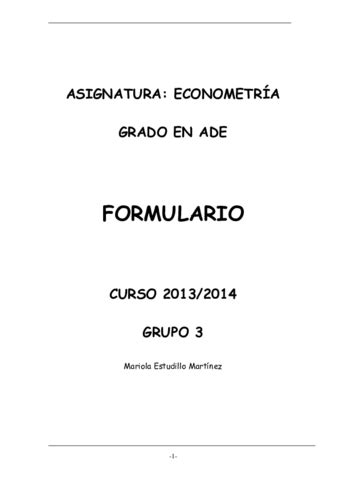 Formulario Econometria Pdf