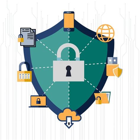 Premium Vector Data Security And Cloud Services Cyber Security Services