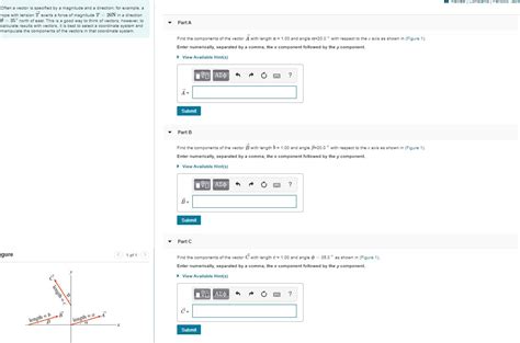 Solved Review Constants Periodic Table Often A Vector Is Chegg