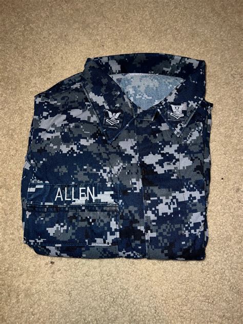Us Navy Blue Digital Camo Working Blouse Coat All… Gem