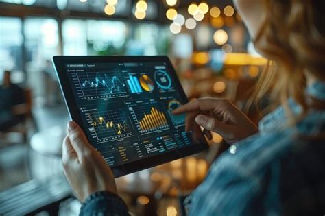 Business Analyst Reviewing Charts And Graphs Premium Ai Generated Image