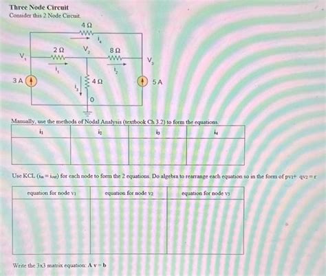 Solved Three Node Circuit Consider This 2 Node Circuit V₁ 3