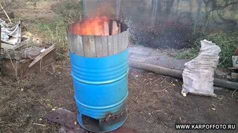 Садовая печка из бочки по методу Максимыча | Бочка, Летний душ, Для дома
