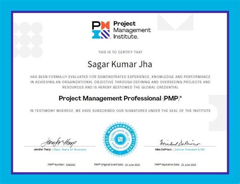 Sagar Kumar Jha On Linkedin Pmp Pmpcertification Projectmanagement Leadership Success