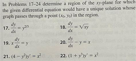 Solved In Problems Determine A Region Of The Xy Plane Chegg Com