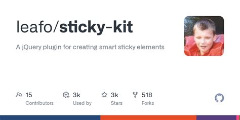 GitHub Leafo Sticky Kit A JQuery Plugin For Creating Smart Sticky Elements