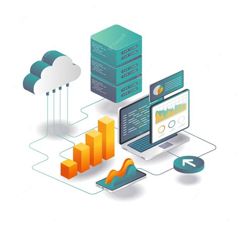 Premium Vector Cloud Server Data Analysis And Programmers