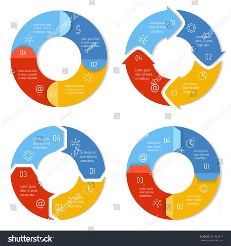 Set Round Infographic Diagrams Arrows Circular 库存矢量图（免版税）331926347 Shutterstock