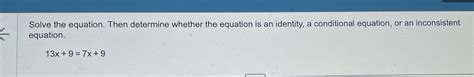 Solved Solve The Equation Then Determine Whether The