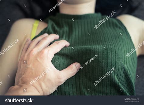 Male Hand On Woman Breast Sexual Stock Photo Edit Now