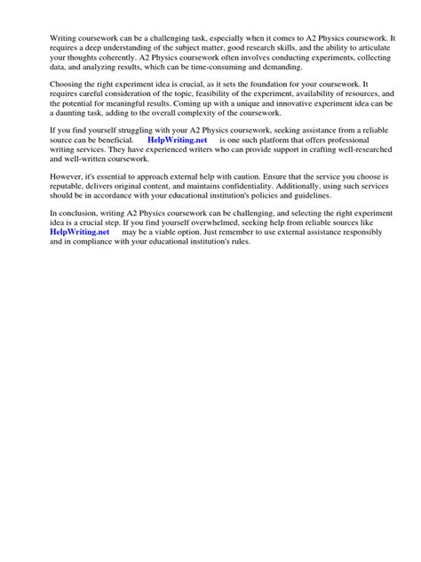 A2 Physics Coursework Experiment Ideas Pdf Teaching Methods And Materials A2 Physics Coursework Experiment Ideas Pdf Teaching Methods And Materials