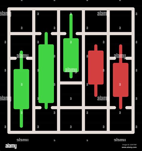 Crypto Trading Data Visualization Vector Candlestick Chart Concept Colored Icon Or Symbol Stock