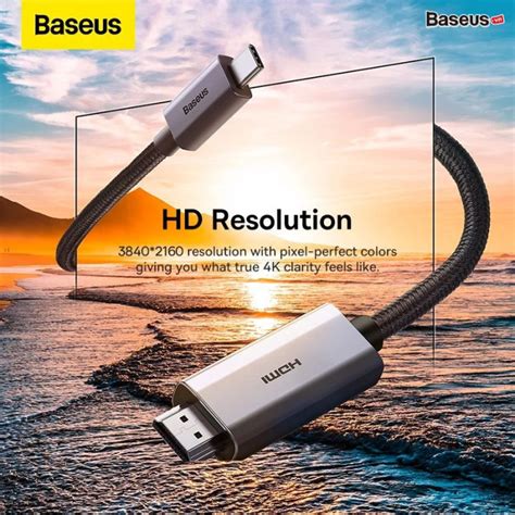 Baseus High Definition Series Graphene Type C To HDMI K Adapter Cable Baseus Pakistan