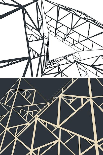 Premium Vector Abstract Geometric Structure Illustration