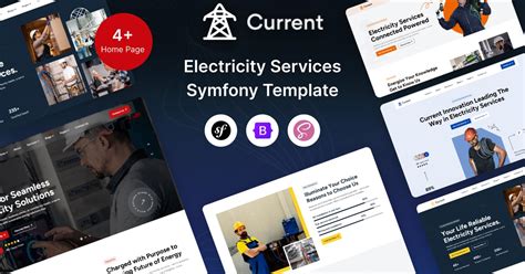 Current Electricity Services Symfony 7 Template Site Templates