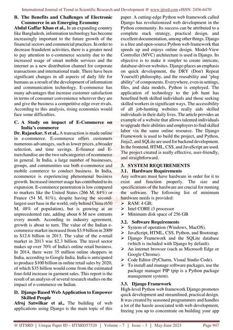 Web Application For E Commerce Using Django Framework Pdf