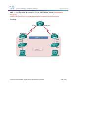 Lab Configuring A Point To Point GRE VPN Tunnel K Docx