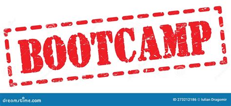 Bootcamp Text Written On Red Stamp Sign Stock Illustration
