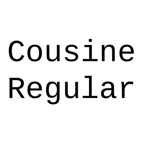 Cousine Regular Free Fonts On