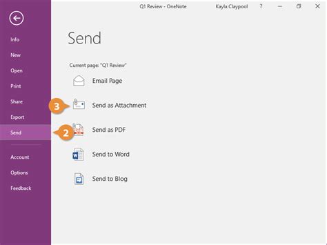 Send Notes With Outlook CustomGuide