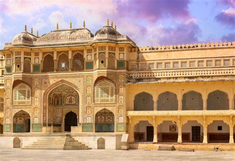 Jaleb Chowk In Amber Fort In Jaipur Rajasthan Stock Image Image Of