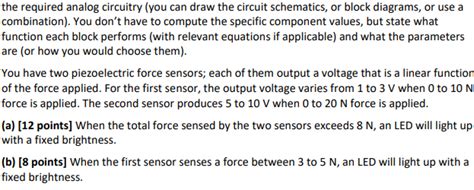 Solved The Required Analog Circuitry You Can Draw The Chegg Com