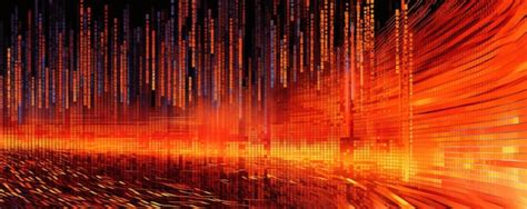 Premium Photo Wide Panoramic Representation Of A Flowing Binary Code