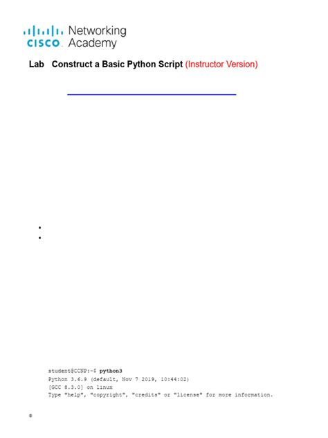2812 Lab Construct A Basic Python Script Itexamanswers Pdf