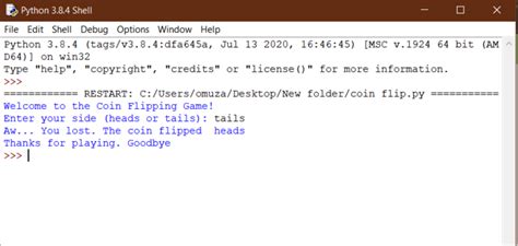 How To Write A Coin Flipping Program On Python With Pictures