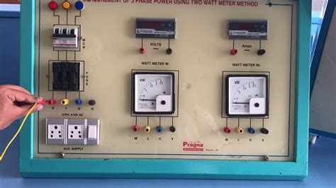 Measurement Of Three Phase Power Using Two Wattmeter Method Youtube