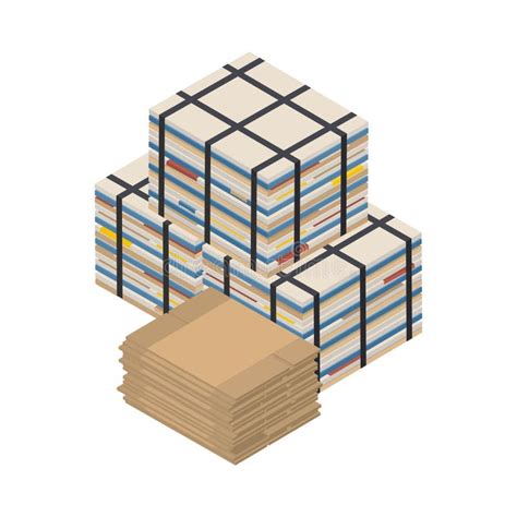Paper Manufacturing Isometric Flowchart Stock Vector Illustration Of