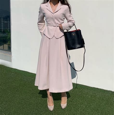 베리투피스셋업하객 오피스룩 결혼식 30대 여성 상견례원피스 가을 롱 스커트 정장원피스