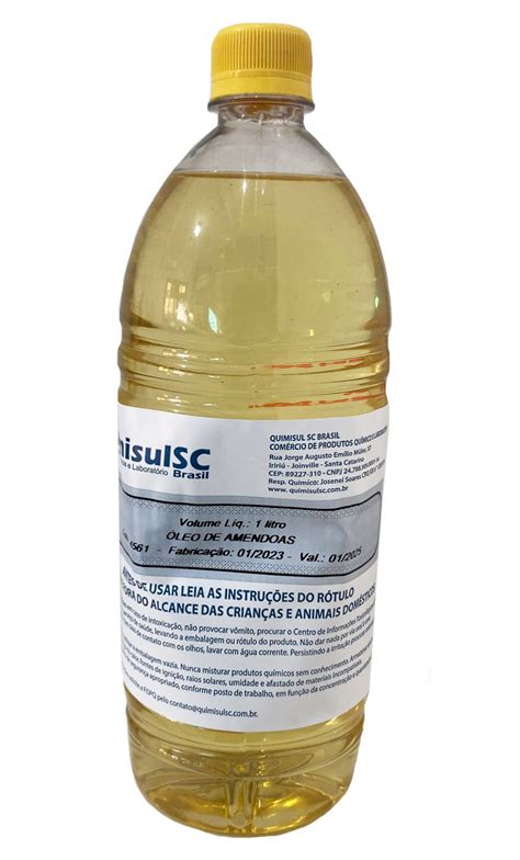 Óleo De Amêndoas Doce 1 Litro Quimisul Sc Brasil Ltda