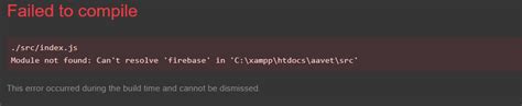 reactjs module not found can t resolve firebase stack overflow
