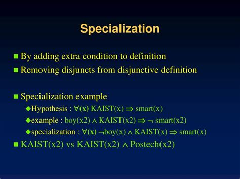 Ppt Knowledge In Learning Logical Formulation Of Learning Cs570 Lecture Notes By Jin Hyung