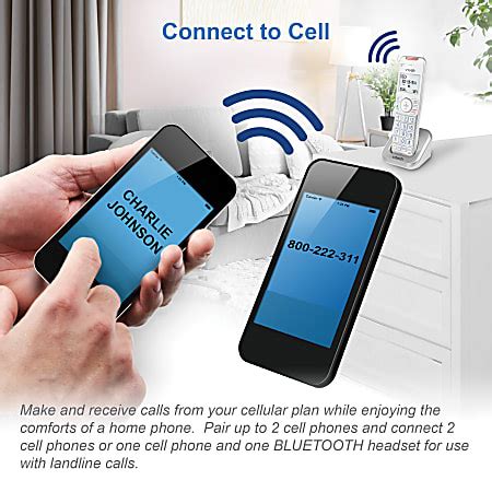 VTech Bluetooth DECT Expandable Cordless Phone With Connect To Cell And Digital Answering