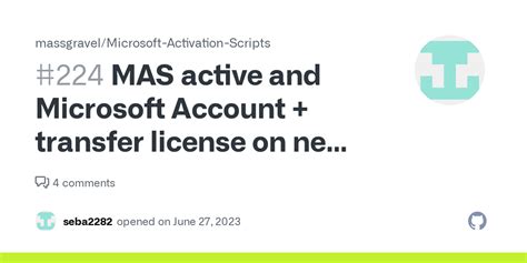 mas active and microsoft account transfer license on new device · issue 224 · massgravel