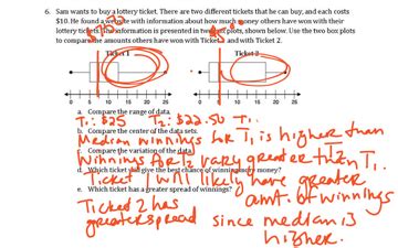 Comparing Data Sets Educreations