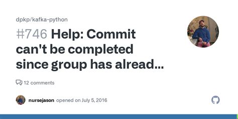 help commit can t be completed since group has already rebalanced