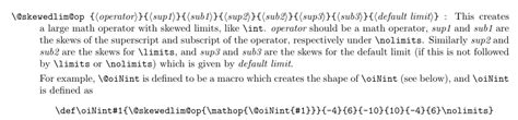 positioning - How does a math operator specify the horizontal position of its limits? - TeX ...