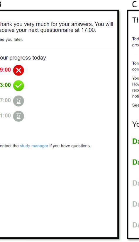 Screenshots Of The Esm Protocol Created Using Formr Download