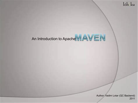 an introduction to maven pptx