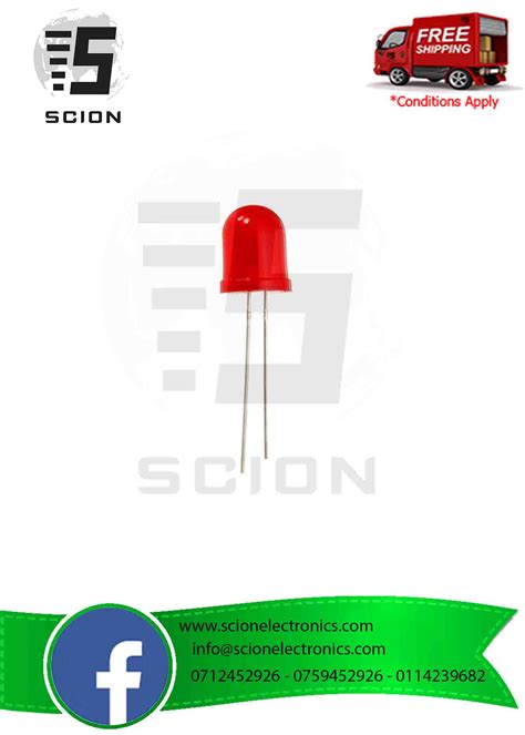 LED Mm Red Diffused Scion Electronics