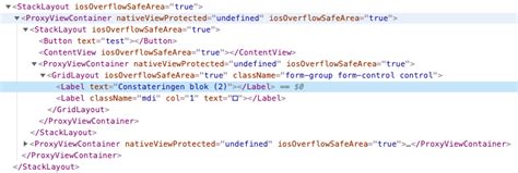 nativescript element in stacklayout is sometimes not rendered visible