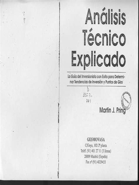 Analisis Tecnico Explicado Pdf