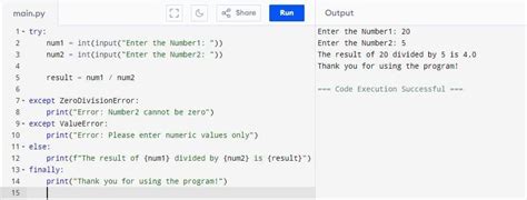 Exception Handling In Python Class 12 Notes Cbse Skill Education