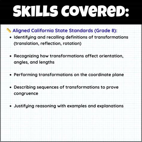 Transformations Rumble 8th Grade Math Reflections Rotations